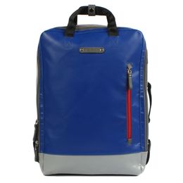 Laptoprucksack 7CLOUDS "Agal 7.2 M" Gr. B/H/T: 30 cm x 40 cm x 13 cm, blau (blau, grau) Rucksäcke Taschen mit recyceltem PET