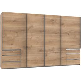 Schwebetürenschrank wimex "Level by fresh to go" Schränke Gr. B/H/T: 350 cm x 216 cm x 65 cm, 4 St., braun (plankeneichefarben) Schranksysteme und Schrankserien mit Synchronöffnung