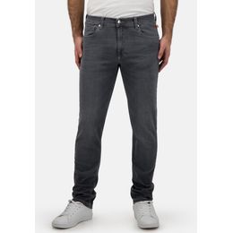 Brühl Slim-fit-Jeans BRÜHL "York DO FX", Herren, Gr. 30, EURO-Größen, grau, 89% Baumwolle, 9% Synthetik, 2% Elasthan, unifarben, casual, lang, Jeans 5-Pocket-Jeans, in Dual FX Querstretch Denim