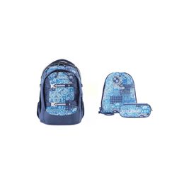 Schulrucksack 2be "Royal" Gr. B: 22.5 cm, blau (royalblau) Kinder Rucksäcke Schulrucksäcke im 3er Set mit Turnbeutel und Federmäppchen