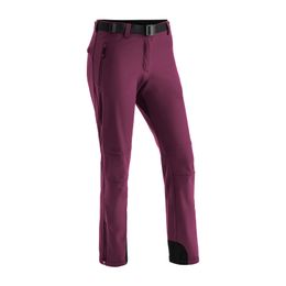 Funktionshose Maier Sports "Tech Pants W" Gr. 21, Kurzgrößen, pink (magenta) Damen Hosen Funktionshosen Warme Softshellhose, elastisch und winddicht