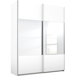 Schwebetürenschrank Rauch "Quadra" Schränke Gr. B/H/T: 181 cm x 230 cm x 62 cm, 2 St., weiß (weiß, spiegel) Schranksysteme und Schrankserien mit Spiegelelementen