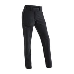 Funktionshose Maier Sports "Latit W", Damen, Gr. 19, Kurzgrößen, schwarz, 88% Polyester (Recycelt), 12% Elasthan, Hosen, Schnelltrocknende Outdoorhose aus elastischem Material