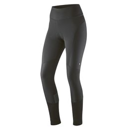 Fahrradhose Gonso "Tartu 2" Gr. 44, Normalgrößen, schwarz Damen Hosen lange Softshell Radhose, Radlerhose mit Sitzpolster