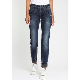 Slim-fit-Jeans Gang "94JOJO" Gr. 28 (36), N-Gr, blau (dark blue) Damen Jeans Röhrenjeans Bewegungsfreiheit mit großer Formstabilität Bestseller