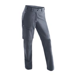 Funktionshose Maier Sports "Latit Zip W", Damen, Gr. 40, Normalgrößen, grau, 88% Polyester (Recycelt), 12% Elasthan, Hosen, Bequeme Outdoorhose mit bequemem Schnitt