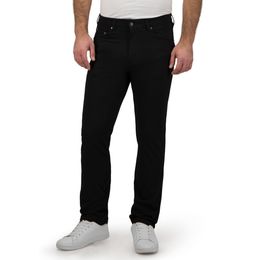 Brühl Bequeme Jeans BRÜHL "Genua III 1" Gr. 102, EURO-Größen, schwarz Herren Jeans 5-Pocket-Jeans Straight-fit-Jeans Stretchjeans in Woll-Optik