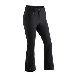 Skihose Maier Sports "Mary" Gr. 46, Normalgrößen, schwarz Damen Hosen Sporthosen Eng geschnittene Softshellhose in femininer, sportlicher Silhouette