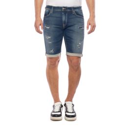 Shorts Le Temps Des Cerises Gr. 31, US-Größen, blau Herren Hosen Shorts mit angesagten Used-Details