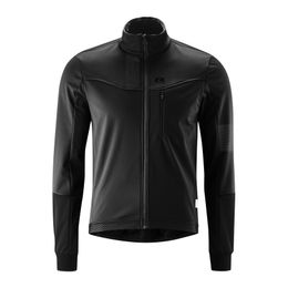 Fahrradjacke Gonso "Valaff", Herren, Gr. M, schwarz, 100% Polyester, Jacken Fahrradjacke, Herren Softshell-Jacke, Windjacke atmungsaktiv und wasserabweisend