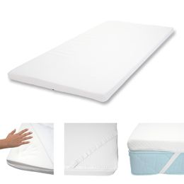 6cm Memoryfoam-Matratzentopper MCW-E63, Topper Matratzenauflage Matratzenschoner ~ 90x200cm Viscoschaum