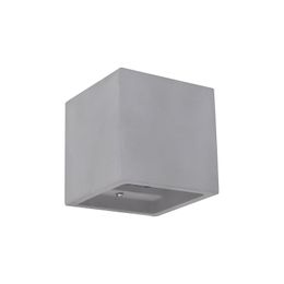 etc-shop Wandleuchte, Beton, grau, leuchtet auf- und abwärts, L 11,5 cm