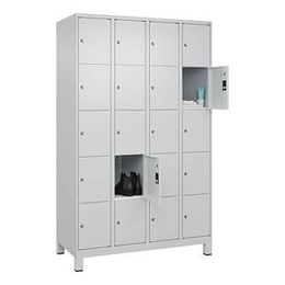 C+P CP Schließfachschrank Classic Plus lichtgrau 080010-405 S10009, 20 Schließfächer 120,0 x 50,0 x 195,0 cm