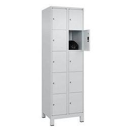 C+P CP Schließfachschrank Classic Plus lichtgrau 080010-205 S10009, 10 Schließfächer 60,0 x 50,0 x 195,0 cm