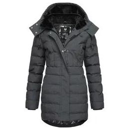 Kurzmantel Ragwear "Ashanta" Gr. XXL (44), grau Damen Mäntel stylischer, gesteppter Winterparka mit gefütterter Kapuze