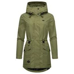 Parka Ragwear "Alysa" Gr. XL (42), grün (olivgrün) Damen Jacken stylische Übergangsjacke mit Taillenzugband