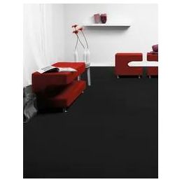 ANDIAMO Teppichboden "Velours Sina" Teppiche Uni Farben, Breite 400 cm, strapazierfähig, pflegeleicht, Wohnzimmer Gr. B: 400cm, 9mm, L: 800cm, schwarz