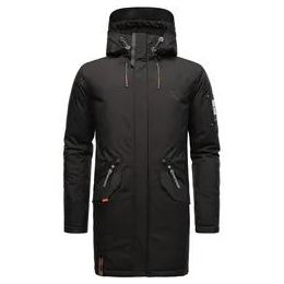 Wintermantel STONE HARBOUR "Ragaan" Gr. XXL (56), schwarz Herren Mäntel modischer Winterparka mit Teddyfell Futter