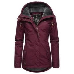 Winterjacke Ragwear "Monade" Gr. S (36), rot (kastanienrot) Damen Jacken Winterparka mit Kapuze und m. Fleece gefüttert