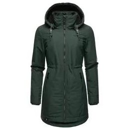 KEUCO Winterjacke RAGWEAR "Dakkota" Gr. L (40), grün (dunkelgrün) Damen Jacken Wasserdichter Winterparka mit Teddyfleece Innenfutter