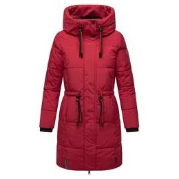 Steppmantel Navahoo "Zuckertatze XIV" Gr. L (40), rot (dunkelrot) Damen Mäntel Stylischer Winterparka mit verstellbarer Kapuze