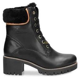 Winterstiefelette Panama Jack Gr. 41, schwarz Damen Schuhe Schnürstiefelette Winterstiefelette Stiefelette mit kuscheligem Lammfell Futter