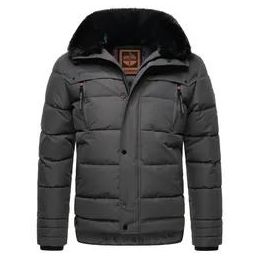 Steppjacke STONE HARBOUR "Witas" Gr. XXXL (58), grau (anthrazit) Herren Jacken gesteppte Winterjacke mit abnehmbarer Kapuze