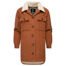 Cordjacke Ragwear "Kyoka" Gr. XXL (44), braun Damen Jacken Stylische Jacke aus Cord mit flauschigem Innenfutter