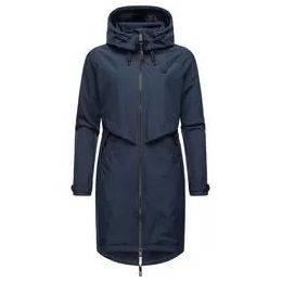 Jerseymantel Ragwear "Frodik" Gr. M (38), blau (navy) Damen Mäntel Stylischer oversized Parka für die Übergangszeit