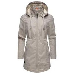 Kurzmantel Ragwear "Dakkota II" Gr. XL (42), weiß (bone) Damen Mäntel Wasserdichter Outdoormantel für die Übergangszeit