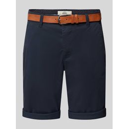 REDEFINED REBEL EST. 2013 Regular Fit Bermudas mit Gürtel Modell 'MIKE'