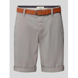 REDEFINED REBEL EST. 2013 Regular Fit Bermudas mit Gürtel Modell 'MIKE'