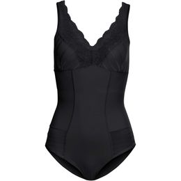 bonprix Shape Body mit mittlerer Formkraft, schwarz, Gr.36, Elastischer Formbody mit Spitzendekor und mittlerer Formkraft