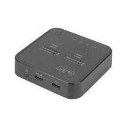 Digitus Dual M.2 NVM SSD Docking Station, Dockingstation schwarz, USB-C, M2 SSD