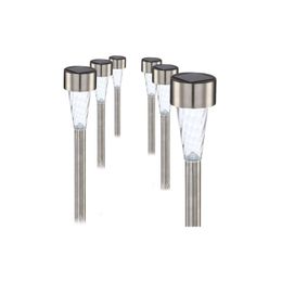 etc-shop 6er Set LED Solarleuchten für den Außenbereich