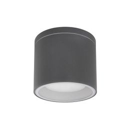 etc-shop Außenleuchte Deckenlampe, anthrazit, Glas, IP44, D 10,8 cm