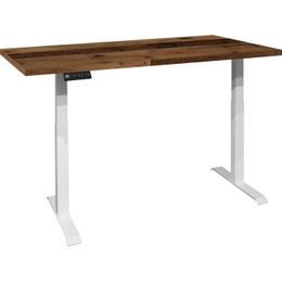 Mäusbacher Schreibtisch MÄUSBACHER "Big System Office" Tische Gr. höhenverstellbar, weiß (weiß matt, te x as oak, oak) Schreibtische Breite 160 cm, elektrisch höhenverstellbar