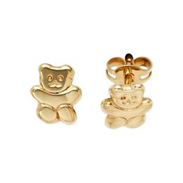 Paar Ohrstecker Jobo "Teddy" Ohrringe Gr. Gelbgold 333, goldfarben (gelbgold 333) Damen 333 Gold