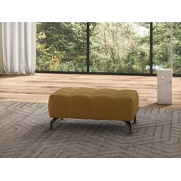 Sit & More Hocker SIT & MORE "Cool", gelb (senf), B:102cm H:45cm T:68cm, Hocker, Polsterhocker Sitzhocker, mit schwarzen F&uuml;&szlig;en