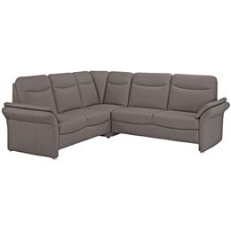 Ecksofa Home Affaire "Tahoma L-Form", braun (schlamm), B:251cm H:103cm T:231cm, Sofas, Ecksofa, mit Armlehnfunktion, wahlweise Bettfunktion, Schublade, Relaxfunktion