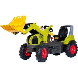 Trettraktor Rolly Toys "rollyPremium II Claas Arion 600" Tretfahrzeuge bunt (grün, anthrazit, gelb) Kinder Trettraktor inkl. rollyTrac Lader und Zweigangschaltung