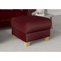 Hocker Home Affaire "Queenie Hocker" Gr. B/H/T: 63cm x 47cm x 63cm, Samtvelours VELVET, rot (bordeaux) Praktischer Hocker mit softem, weichem Sitzkomfort