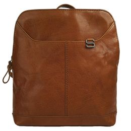 SPIKES & SPARROW Cityrucksack SPIKES & SPARROW Gr. B/H/T: 23 cm x 26 cm x 6 cm, braun (cognac) Rucksäcke echt Leder