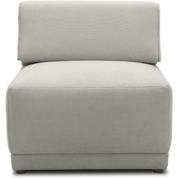 Sofaelement DOMO collection "800007", grau (hellgrau), B:78cm H:77cm T:100cm, 95% Polyester, 5%Polyamid, Polsterelemente, R&uuml;ckenkissen aufstellbar, unendlich erweiterbar