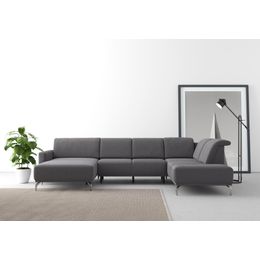 Sit & More Wohnlandschaft SIT & MORE "Bailando U-Form", braun (espresso), B:337cm H:84cm T:205cm, Sofas, Wohnlandschaft, wahlweise mit Kopfteilverstellung und Vorziehsitz, motorisch