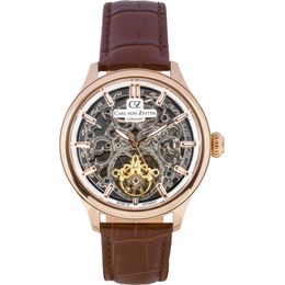 Automatikuhr Carl von Zeyten "St. Georgen" Armbanduhren braun Herren Hochzeitsmode Armbanduhr, mechanische Uhr, Herrenuhr, Made in Germany