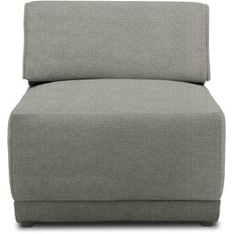 Sofaelement DOMO collection "800007", grau (steel), B:78cm H:77cm T:100cm, 100% Polyester, Polsterelemente, R&uuml;ckenkissen aufstellbar, unendlich erweiterbar