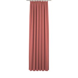 Vorhang WIRTH "Uni Collection light" Gardinen Gr. 365 cm, Kräuselband, 142 cm, rot Kräuselband nach Maß