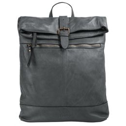 Tagesrucksack FORTY Gr. B/H/T: 30 cm x 30 cm x 4 cm, grau Rucksäcke echt Leder, Made in Italy