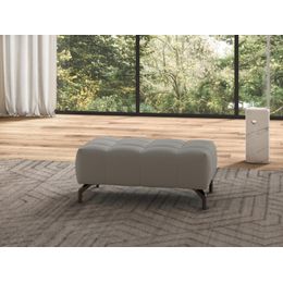 Sit & More Hocker SIT & MORE "Cool", grau (hellgrau), B:102cm H:45cm T:68cm, Hocker, Polsterhocker Sitzhocker, mit schwarzen F&uuml;&szlig;en
